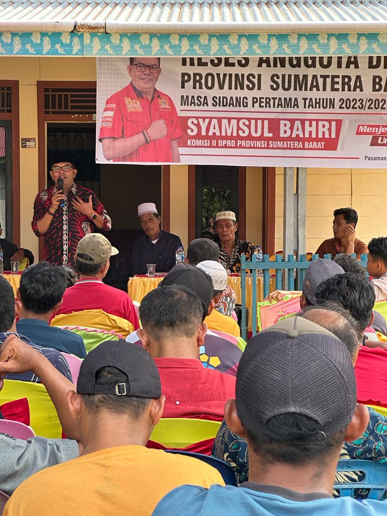 Reses di Desa Baru Pasbar, Anggota DPRD Sumbar Syamsul Bahri Serap ...